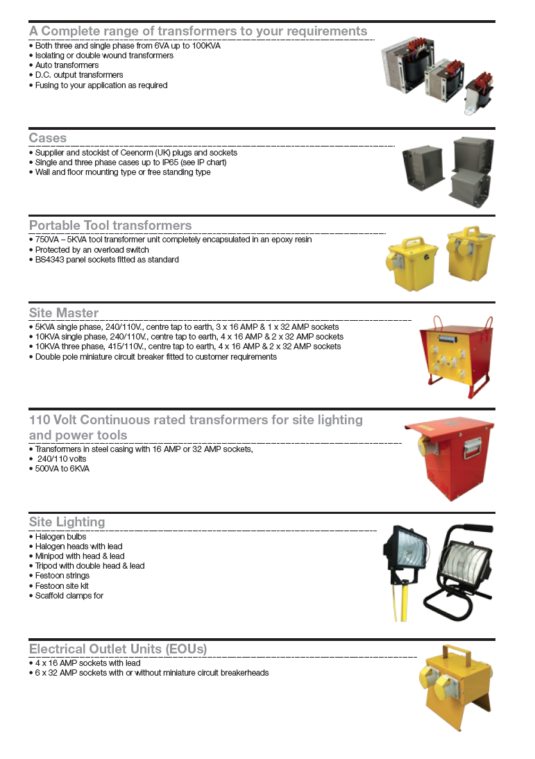 415V / 110V Single Phase Transformer 2kVA Centre Tapped Secondary ...