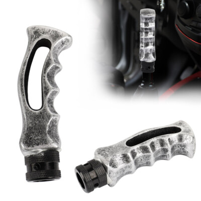 Universal Gray Slotted Pistol Grip Handle Manual Gear Stick Shift Knob ...