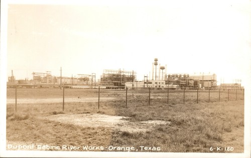 DUPONT SABINE RIVER WORKS c1950 orange tx real photo postcard rppc ...