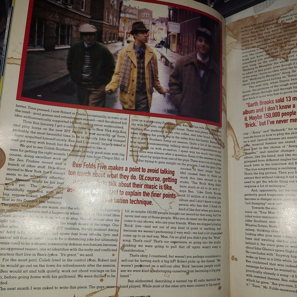 BEN FOLDS Lifetime Collection Signed Buck Posters CDs Pix Magazines ...