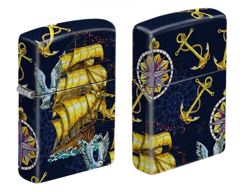 Zippo 8970, "Nautical Pirate Ship Design" 540 Process Lighter, NEW | eBay
