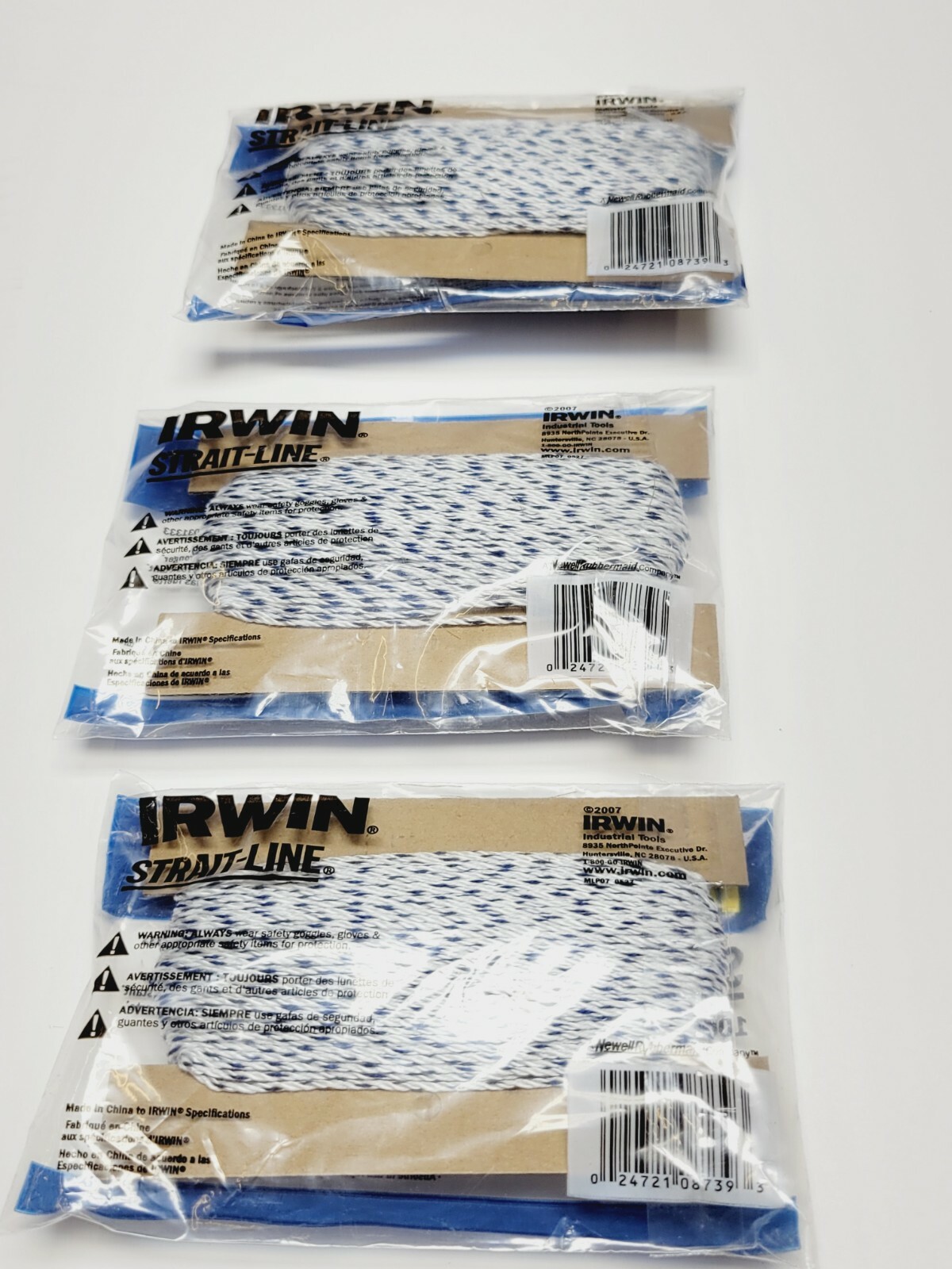 Irwin Strait-line 100' Polyester&Nylon Replacement Line String Reel 3pk ...