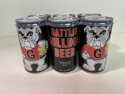 Vintage 1982 Georgia Bulldogs Pull Tab Can UGA “Battlin’ Bulldog Beer ...