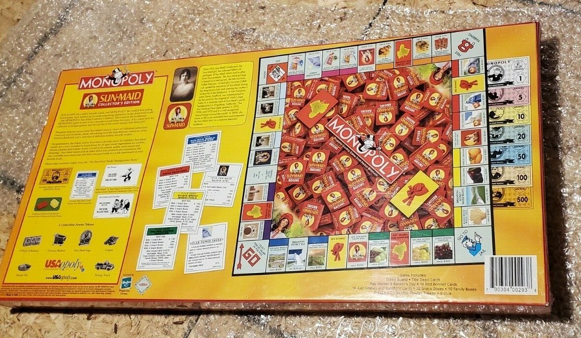 monopoly, sun-maid collectors edition | eBay