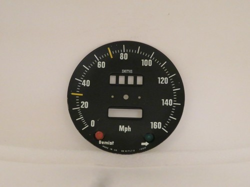 Speedometer Dial Face Plate 160MPH Smiths Brand Fits Jaguar XJ12 SN6171 ...