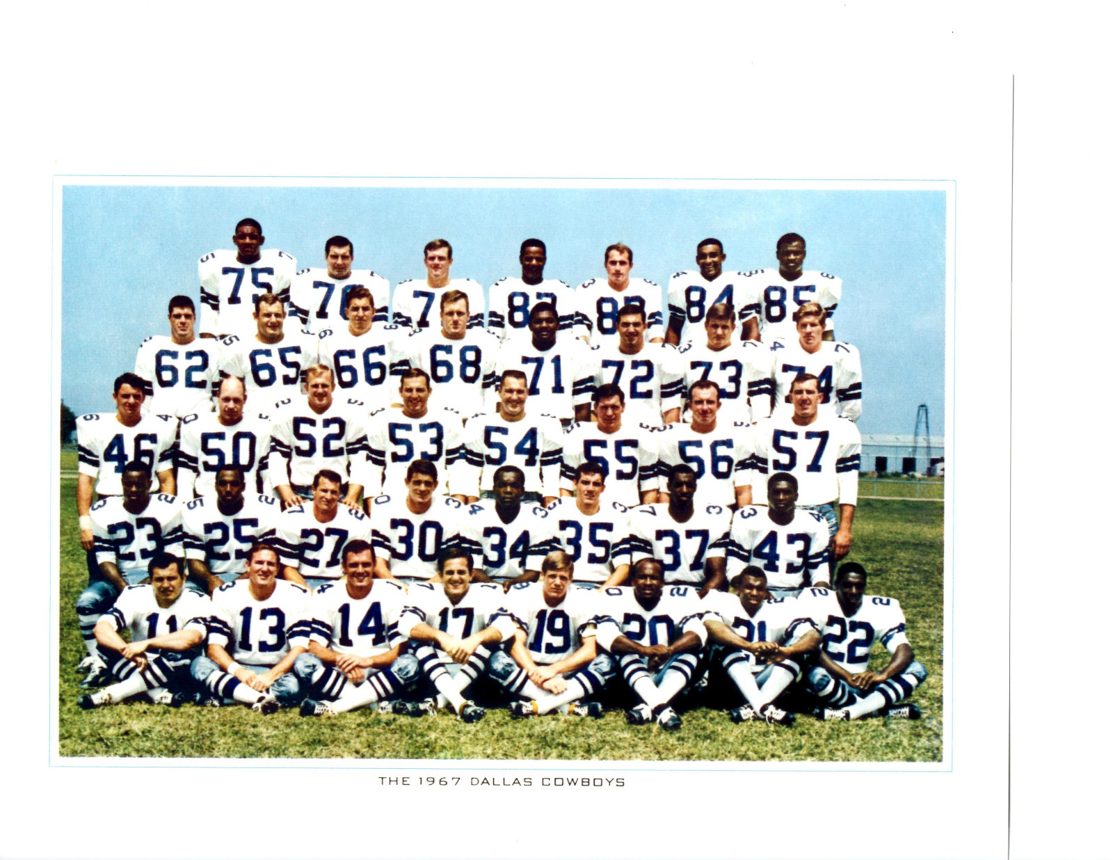 1967 DALLAS COWBOYS TEAM 8X10 PHOTO PUGH LILLY HAYES FOOTBALL TEXAS NFL ...