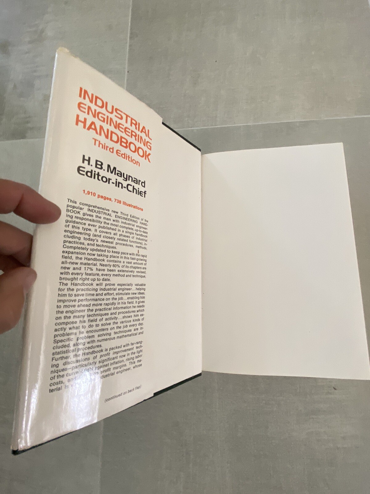 Maynard, Harold Bright INDUSTRIAL ENGINEERING HANDBOOK 3rd Edition | eBay