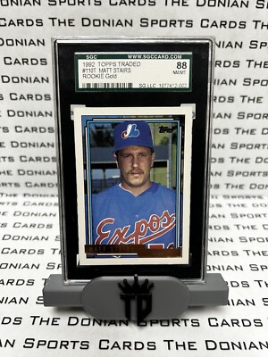 1992 Topps Traded Matt Stairs Gold Rookie Montreal Expos #110T SGC 88 ...