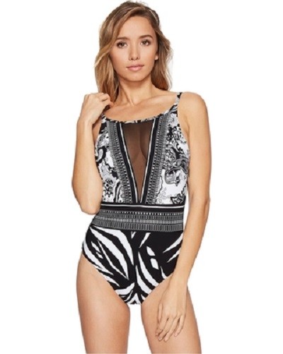 Nwt La Blanca Swimsuit Bikini 1 One Piece Sz 6 Sevilla Scarf Hi Neck Ebay