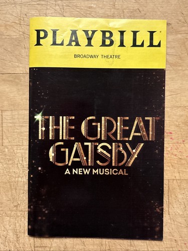 GREAT GATSBY May 2024 Broadway ORIG CAST Playbill! JEREMY JORDAN Eva ...