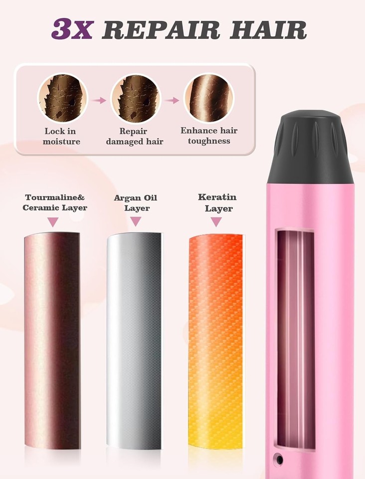 Mini Curling Iron for Travel,110~240V Dual Voltage with European 1 inch ...