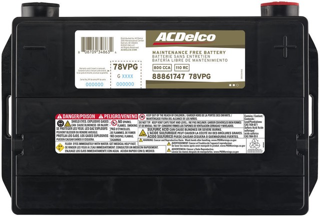 Vehicle Battery-42 Month Warranty ACDelco 78VPG for sale online | eBay