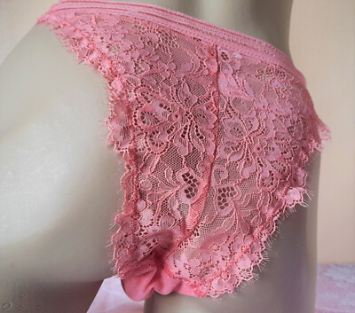 Bubblegum Pink High Leg String Bikini Style Frilly FRIDAY Knickers L 14 US 8 | eBay UK