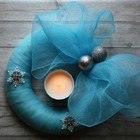 30 Yards Mesh Tube 3/8" Decor Tubing Flex for Wreath- Bright Blue ...