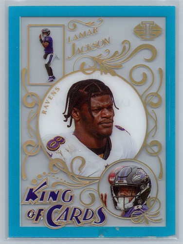 2021 Panini Illusions - King of Cards Lamar Jackson #KC-3 Light Blue ...