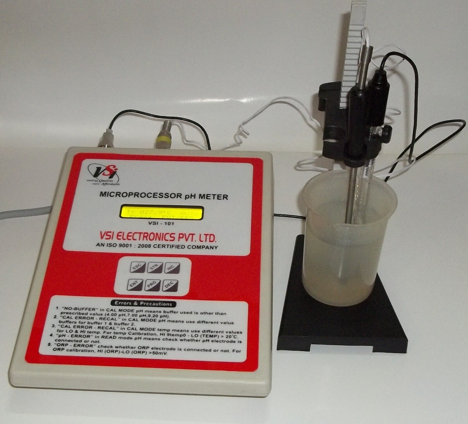 Microprocessor pH Meter Table-Top, 3 Point Calibration, 0-14pH (VSI-101) | eBay