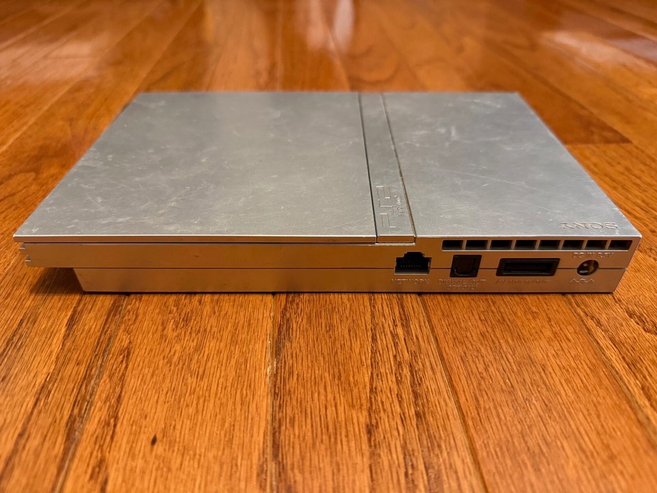 Sony PlayStation 2 Slim Ps2 SCPH-79001 Silver System Console For Parts ...