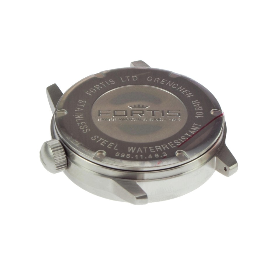 Case complete, brushed with sapphire crystal for Fortis Flyer (10 bar ...