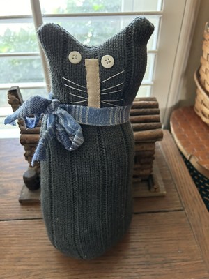 Primitive Stitchery Kitty Cat Finnigan and the Sunset Taxi Company | eBay