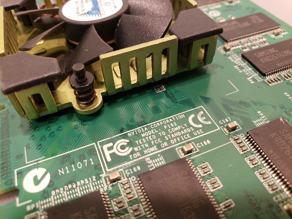 Vintage Nvidia 128MB Video Graphics Card DVI VGA AGP P162 Dell 0U0842 ...