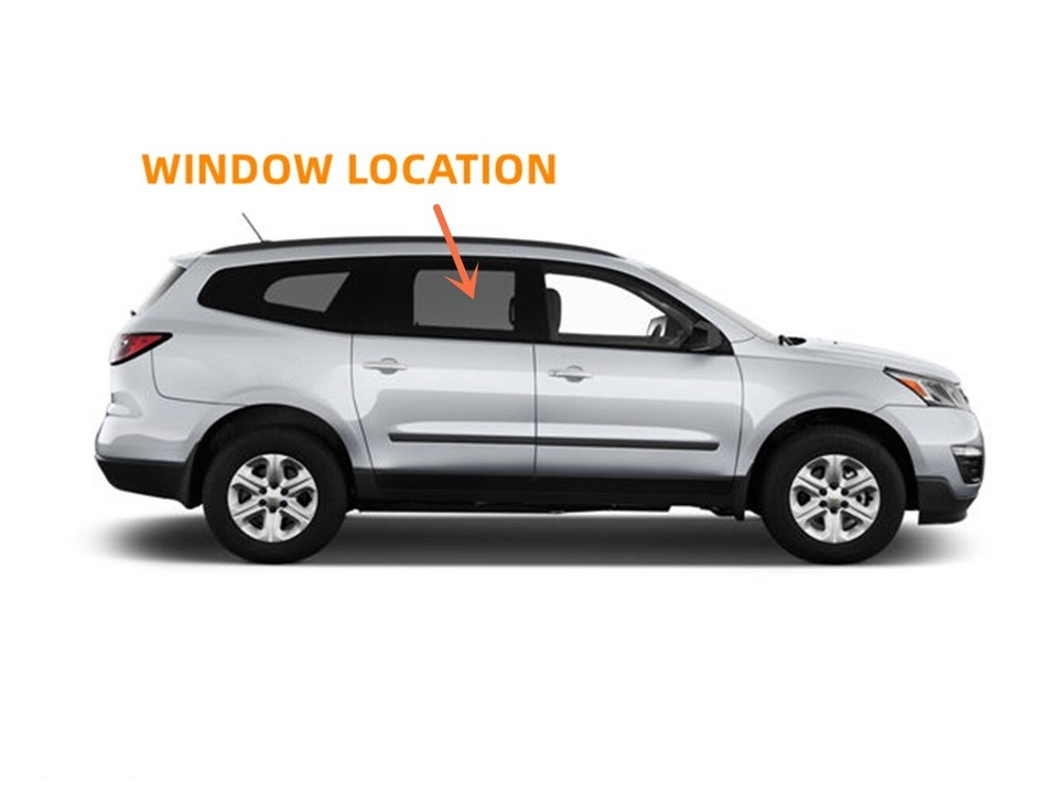 Passenger/Right Side Rear Door Window Privacy Glass For 09-17 Chevrolet ...
