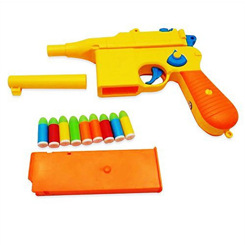 Mauser C96 Toy Gun with Soft Bullets, 7 Round Ejectable Magazine ...