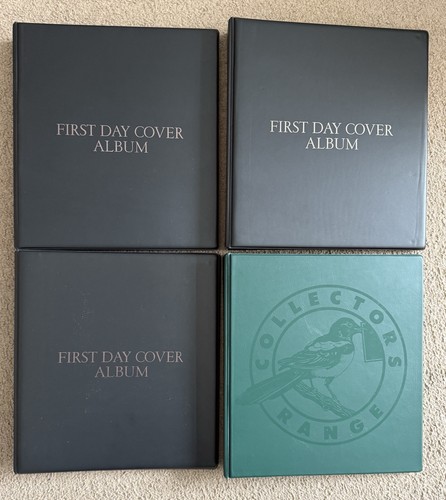 4 x WHSmith First Day Cover Albums + 80 Double Sided Pages / Leaves ...