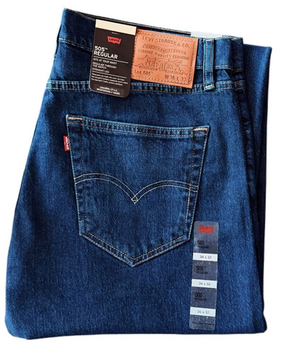 Levis 505 Mens Original Regular Straight Fit Denim Jeans Zip Fly New ...