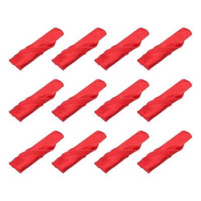 12pcs Red Satin Table Napkins Polyester Square Bright Table Napkin 20× ...