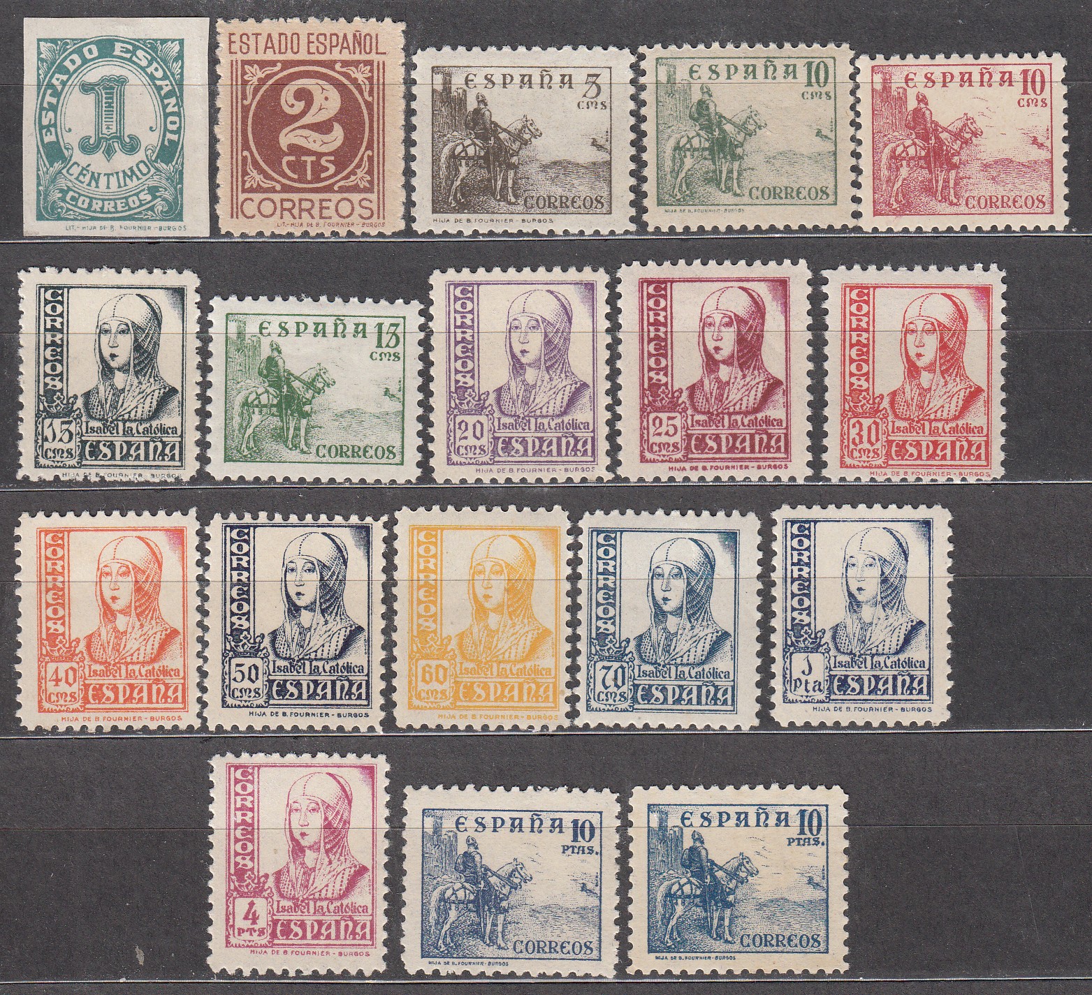 Spain Estado Español 1937 Cid E Isabel Edifil 814/31 ** Mnh | eBay UK