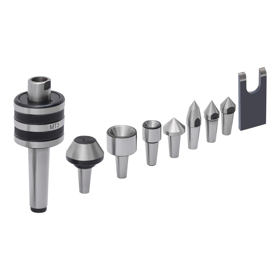 MT3 Live Center Set CNC Triple Bearing Lathe Morse Taper Live Center 3 ...