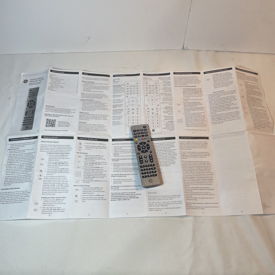 Original GE 11695 Universal 4 Device Remote Control | eBay