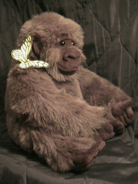 Vintage Dakin Gorilla Plush Amy From Movie Congo Brown Fuzzy Butterfly ...