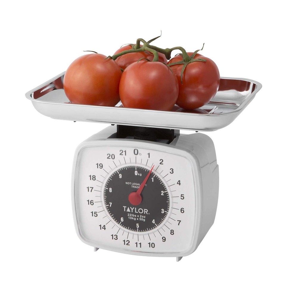 Taylor Mechanical Kitchen and Food Weighing Scale with Tray, Weighs up ...