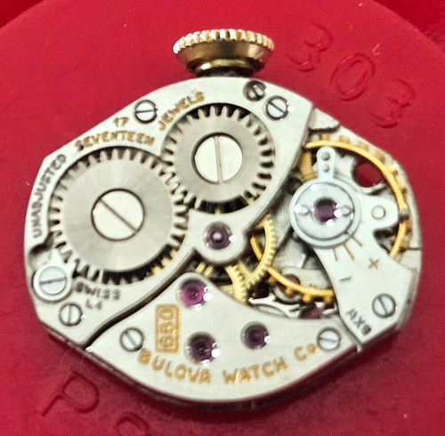 BULOVA 6BO 17J SWISS WATCH MOVEMENT (BALANCE RUNS WITH ROTATION) LOT ...