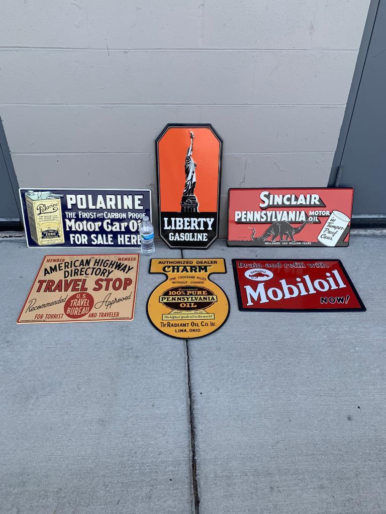 Antique Vintage Old Style Metal Signs Gas Oil Soda Mix/Match 6 | eBay