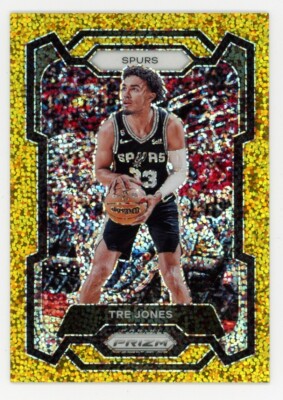 TRE JONES 2023-24 PANINI PRIZM GOLD SPARKLE 08/24 SPURS #232 | eBay