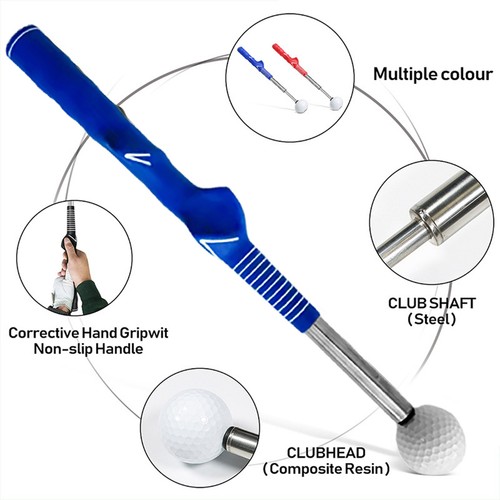 Golf Swing Stick Supplies Telescopic Practice Non-slip Rubber Handle ...