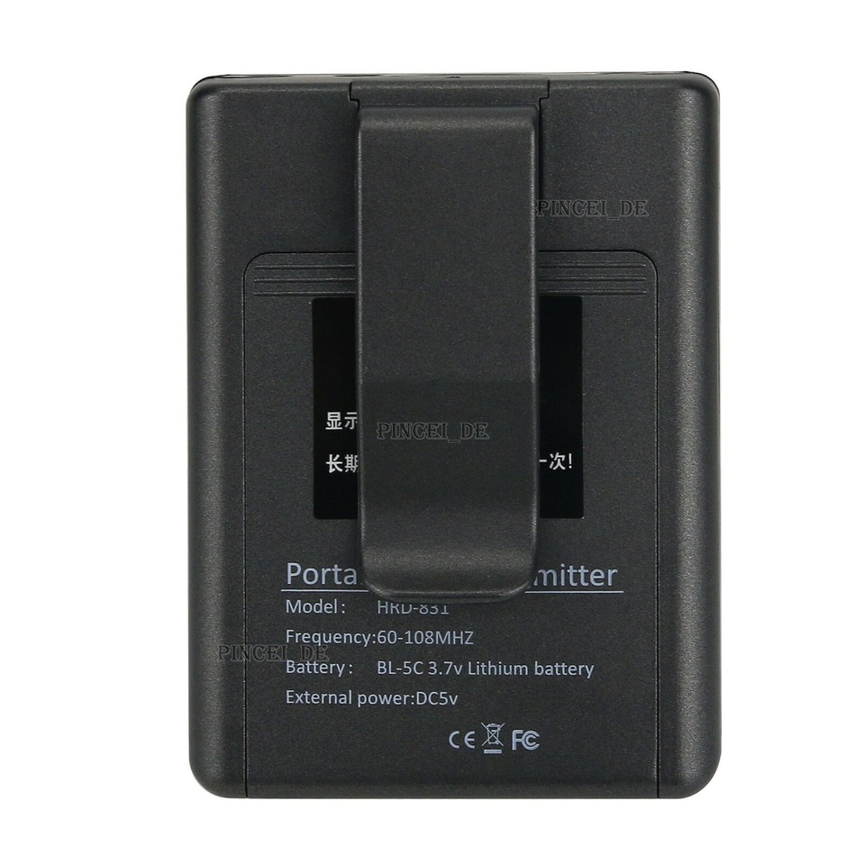 HRD-831 Portable FM Transmitter Broadcast w/ Mic 500M Transmitting ...