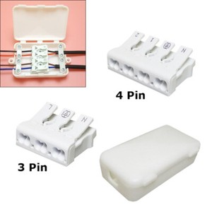 2A-24A/240V Electrical Junction Box 3/4 Pole Terminal Block Inline Wire ...