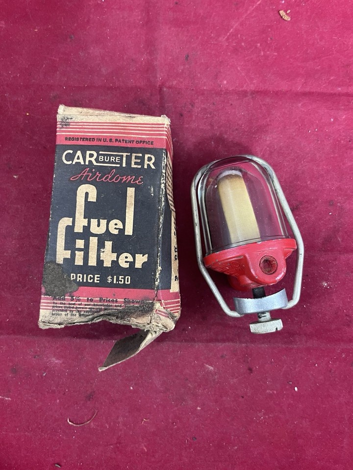 1940s Carter Fuel Filter With Glass Bowl - NOS | eBay