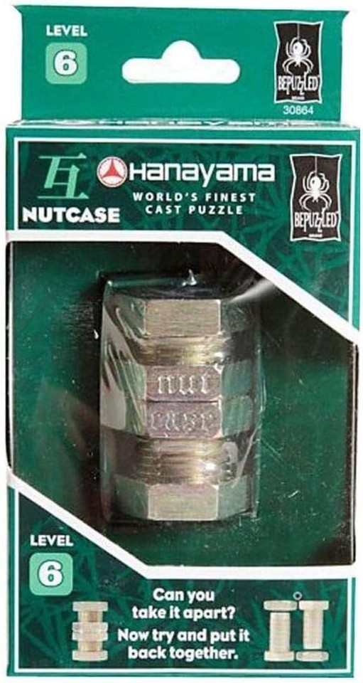 BePuzzled Nutcase Hanayama Metal Brainteaser Puzzle Mensa Rated Level 6 ...