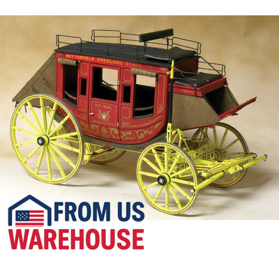 Model Trailways Western Stagecoach MS6001 Wood & Metal Model Kit 1:12 ...