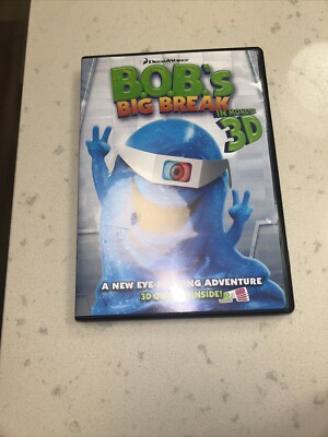 B.O.B.s Big Break DVD (In Monster 3D) Dreamworks DVD Bob's With 3D ...