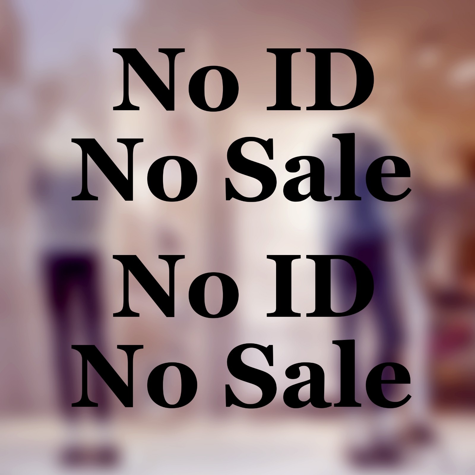 2 x No ID No Sale Shop Cafe Bar Pub Window Sign Vinyl Stickers Retail ...