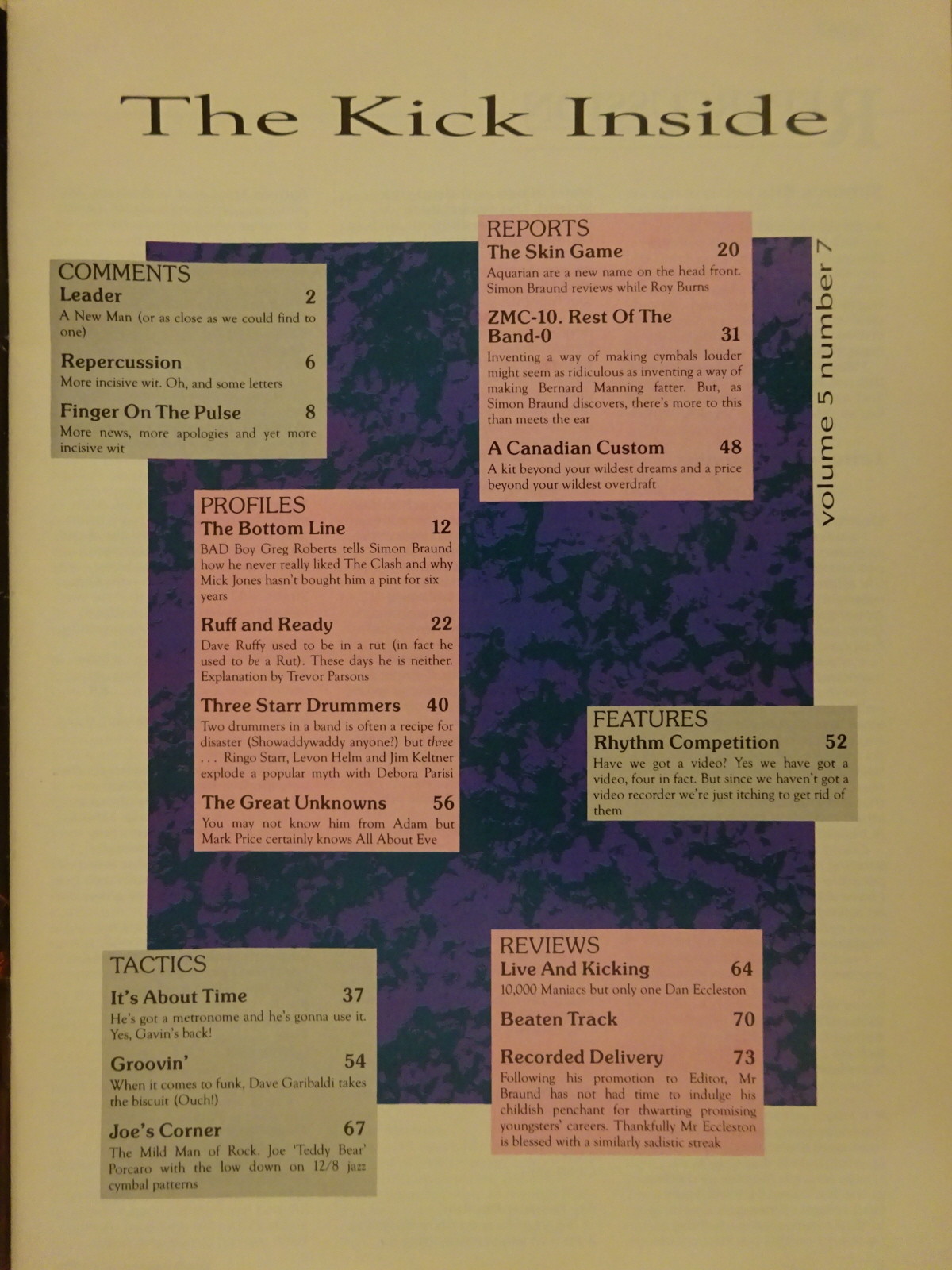 Rhythm Magazine January 1990 Ringo Starr, Levon Helm, Jim Keltner, Greg ...