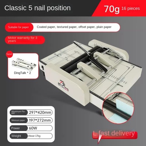 Office Automatic Booklet Maker Electric Paper Binding And Folding ...