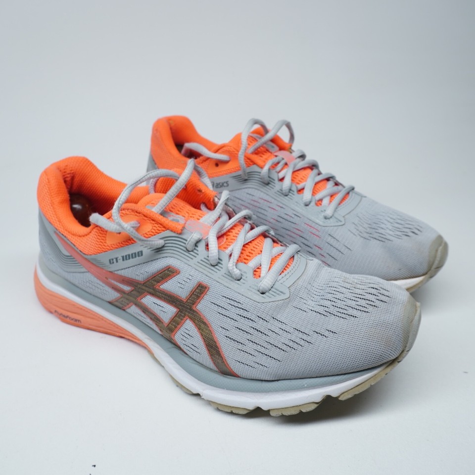 VGC! Asics GT 1000-7 Womens Sz. 10 Gray Orange 1012A030 Flytefoam ...