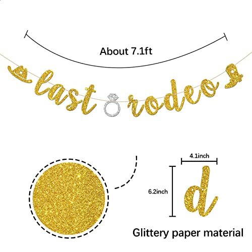 Last Rodeo Banner Bride To Be Party Decorations Western Cowgirl Bridal ...