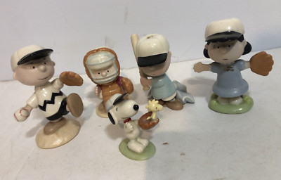 LENOX PEANUTS BASEBALL TEAM 5 Piece Set - Snoopy Charlie Brown READ ...
